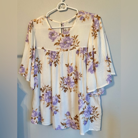 Tops | New Lilac Floral Blouse | Poshmark